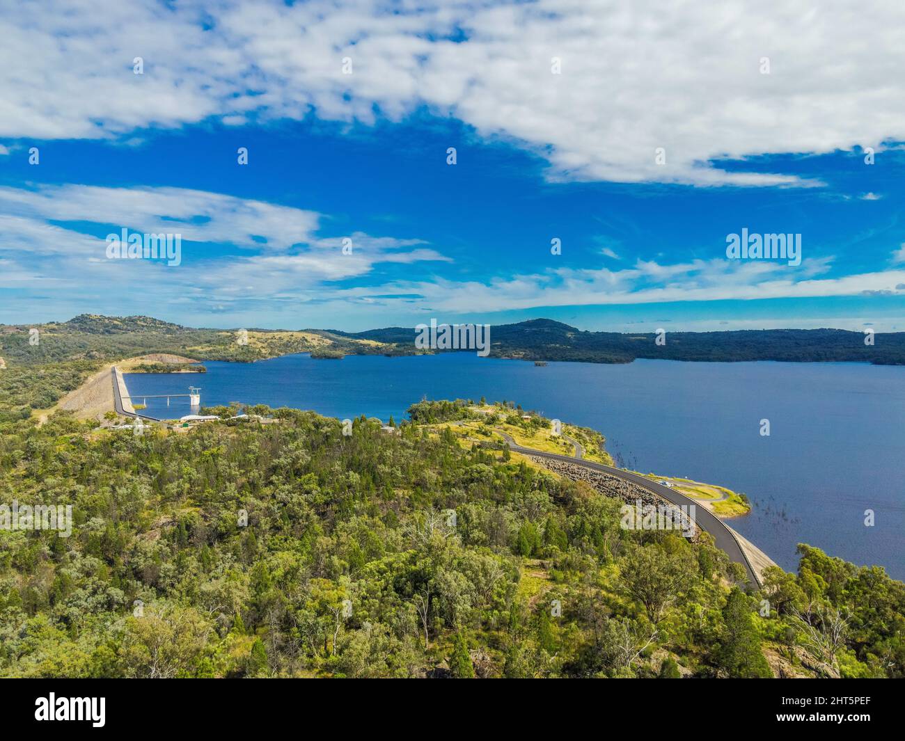 Beautiful shot of Pindari Dam Water Power Plant in Australia Stock ...