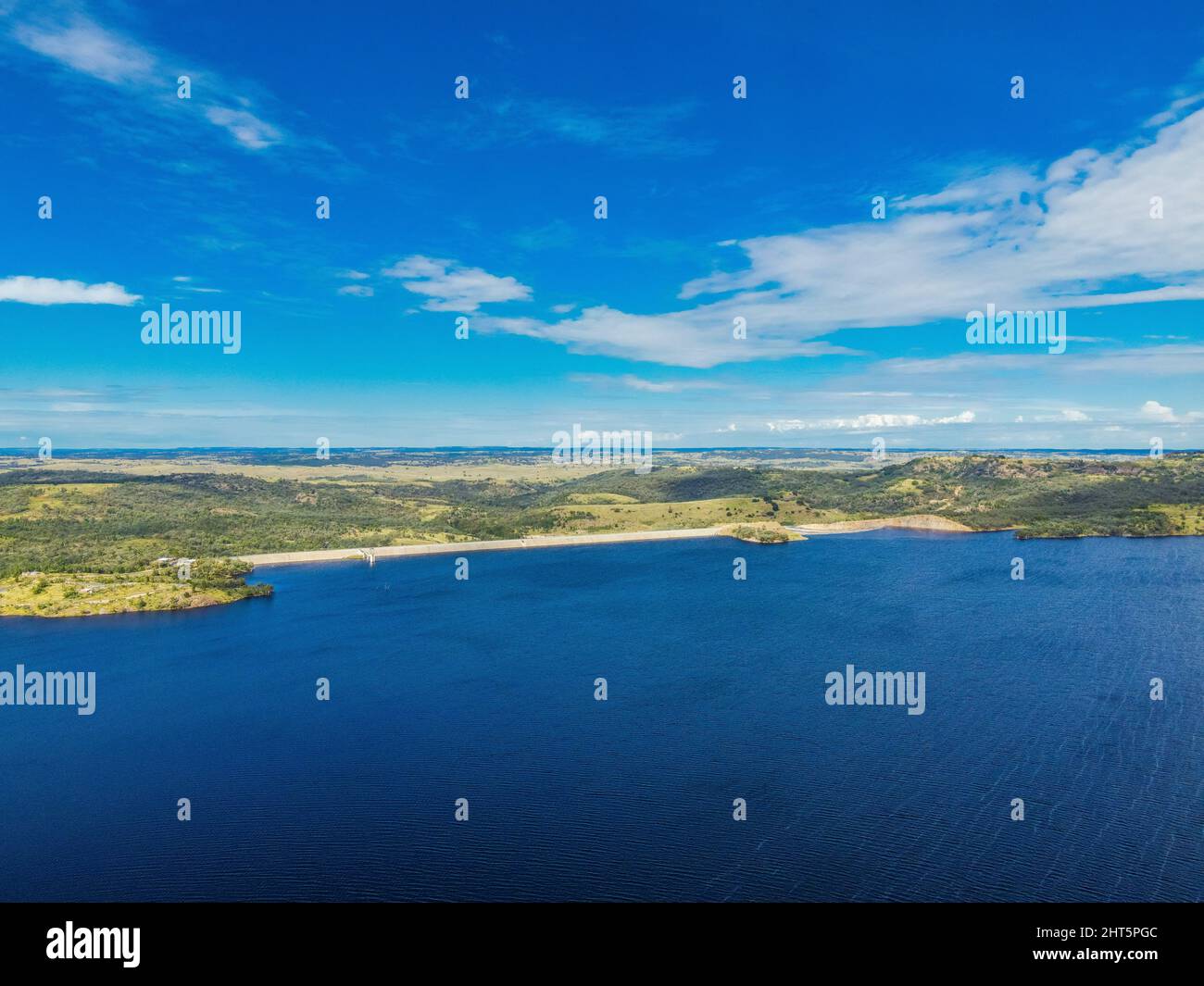 Beautiful shot of Pindari Dam Water Power Plant, Australia Stock Photo ...