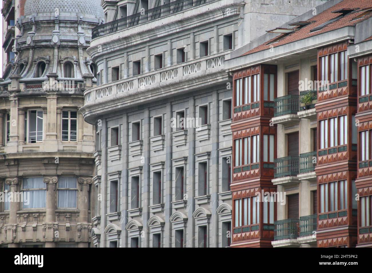 Beautiful view of modern buildings with windows Stock Photo - Alamy