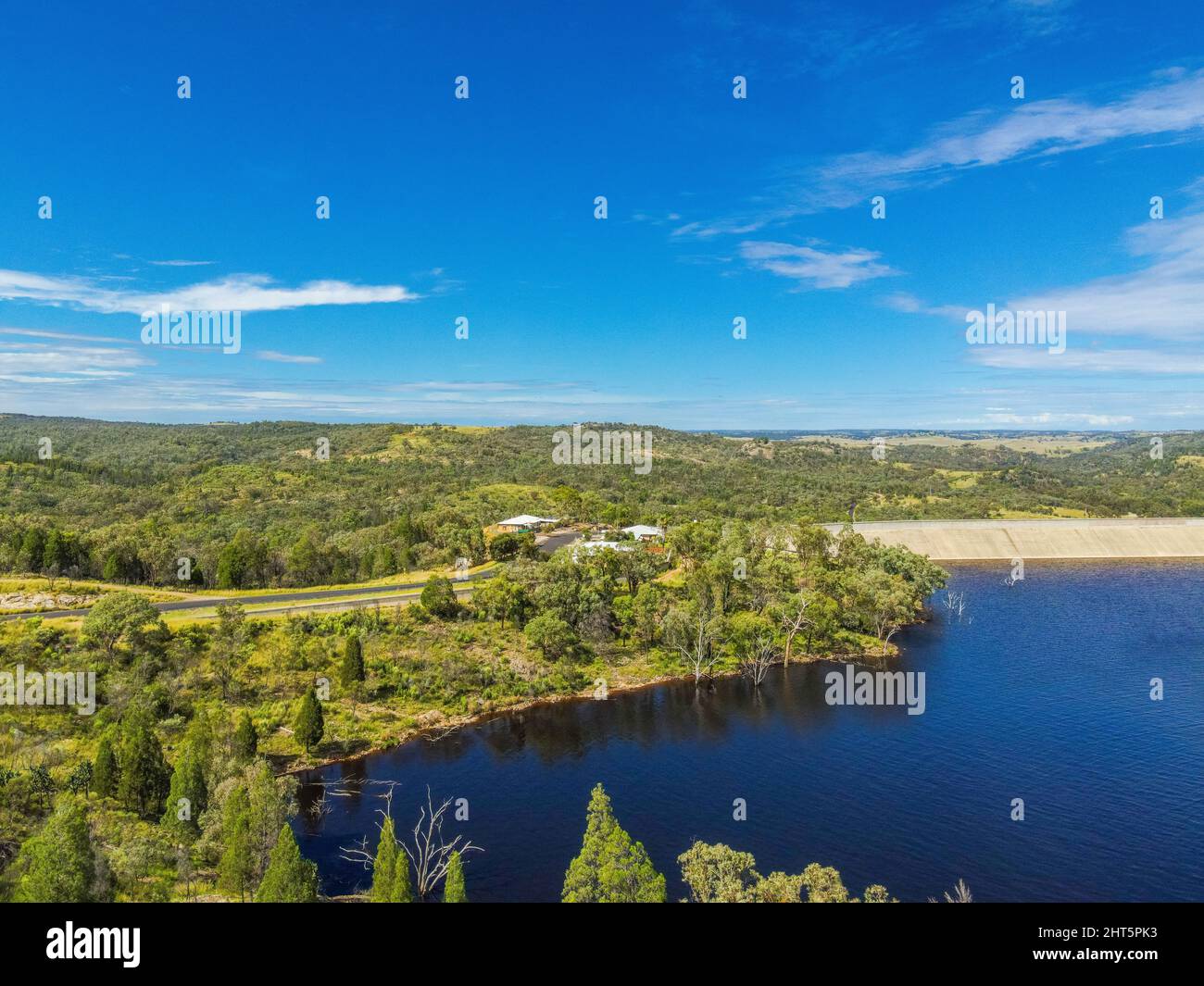 Beautiful shot of the Pindari Dam Water Power Plant in Australia Stock ...