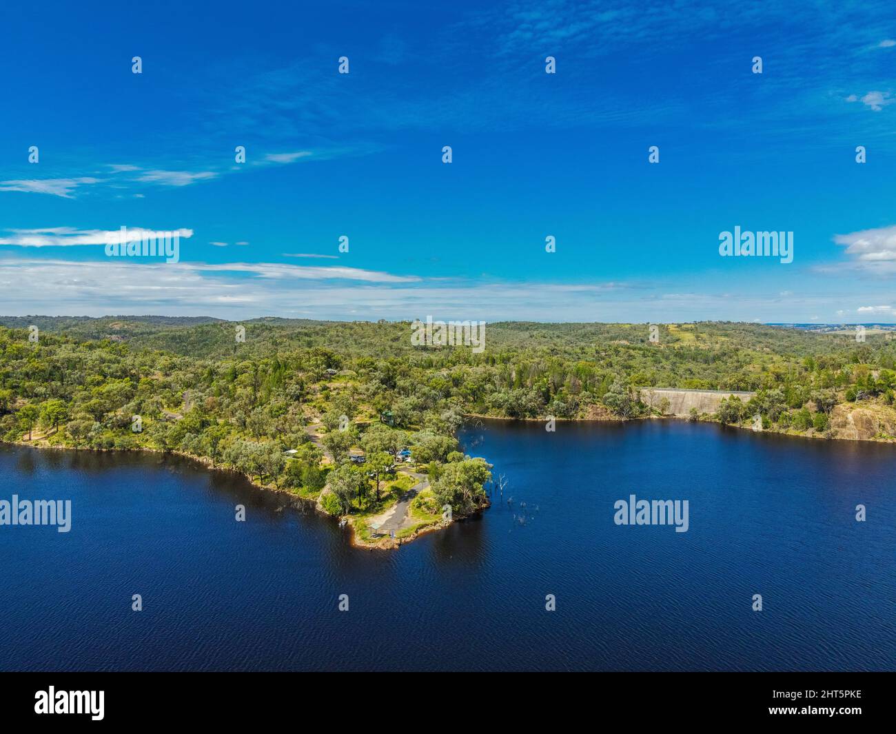 Beautiful shot of Pindari Dam Water Power Plant, Australia Stock Photo ...