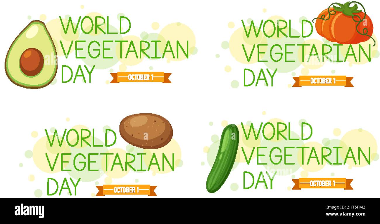 World Vegetable Day poster with avocado illustration Stock Vector Image ...