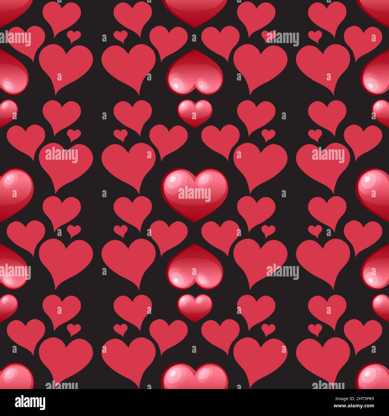 Seamless red heart pattern illustration Stock Vector Image & Art - Alamy