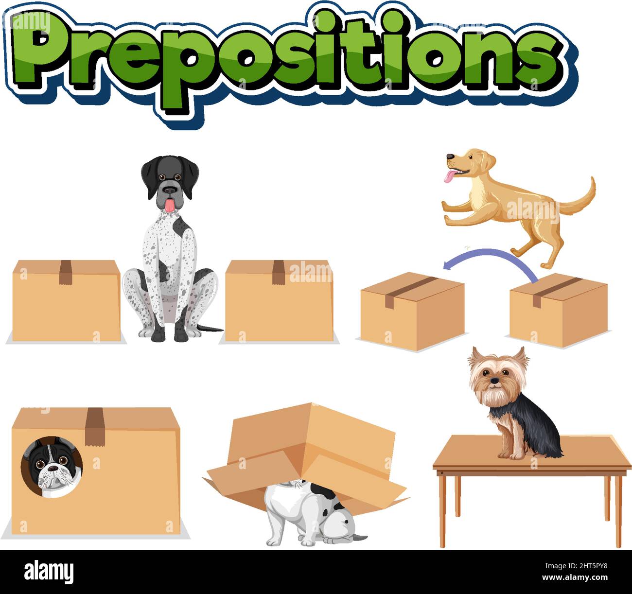 Preposition of place Cut Out Stock Images & Pictures - Alamy