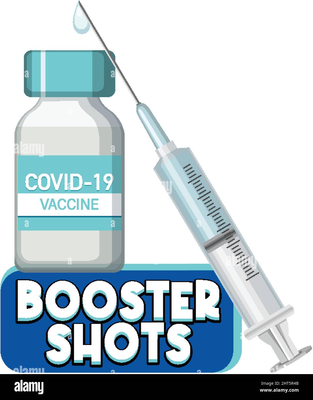 Booster shorts covid 19 vaccine logo illustration Stock Vector Image ...