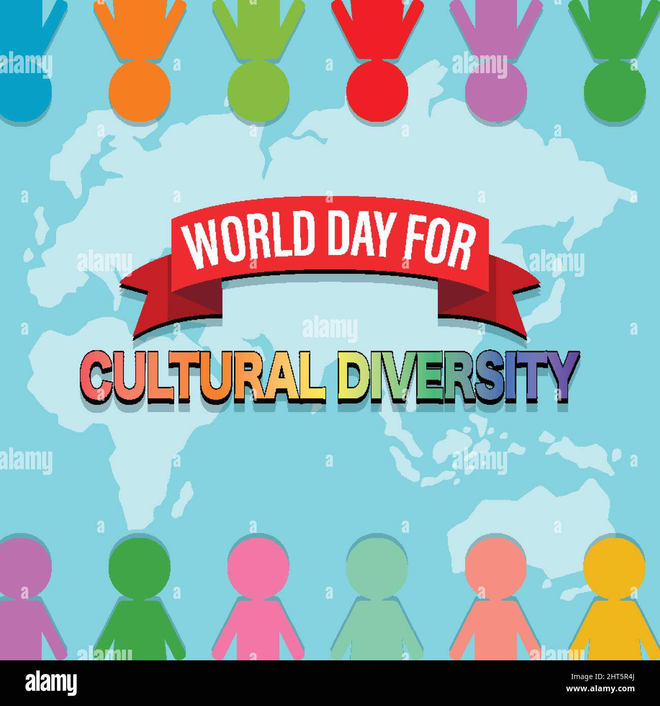 The World Day for Cultural Diversity Banner Design illustration Stock ...
