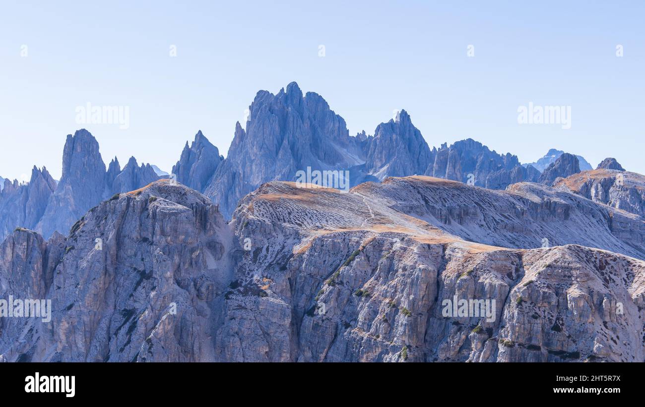 Landscape of the Cadini group under the sunlight in the Province of ...