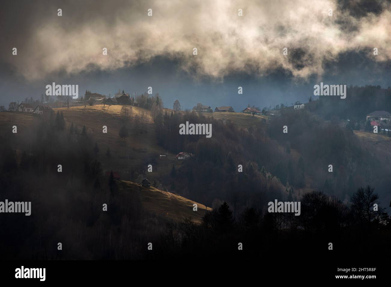 Beautiful village in mountains Stock Photo - Alamy