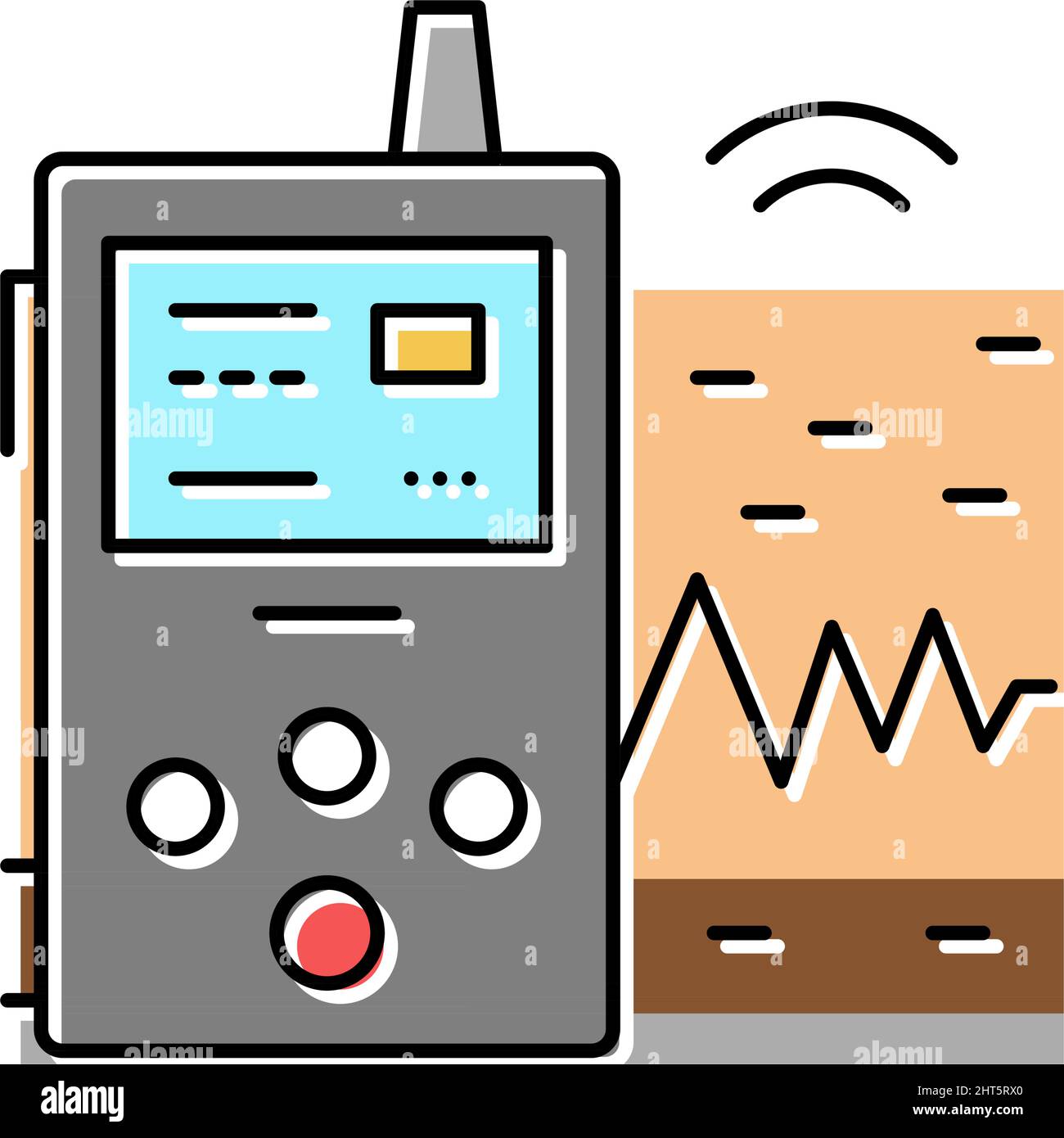 vibration assessment color icon vector illustration Stock Vector Image ...