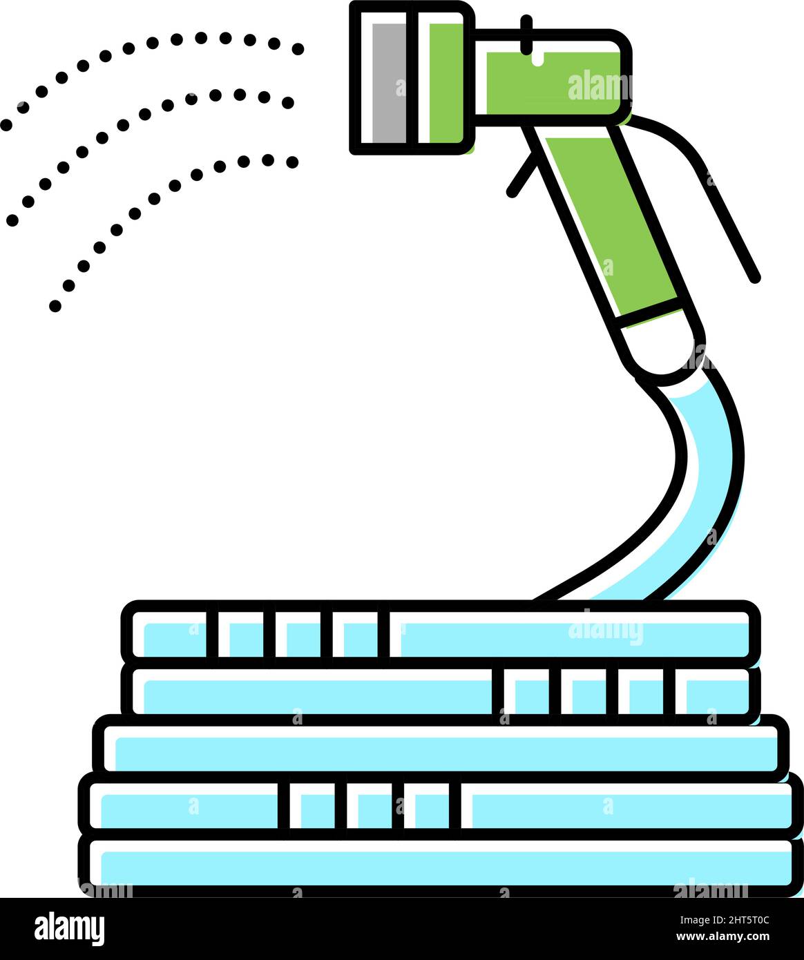 spray hose gardening color icon vector illustration Stock Vector Image ...