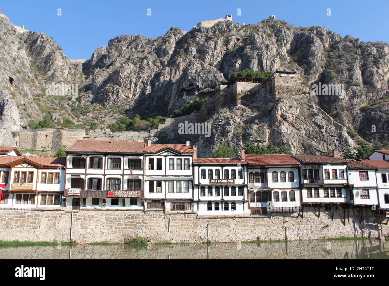 Beautiful view of the Amasya Yaliboyu Houses, a Historical landmark in ...