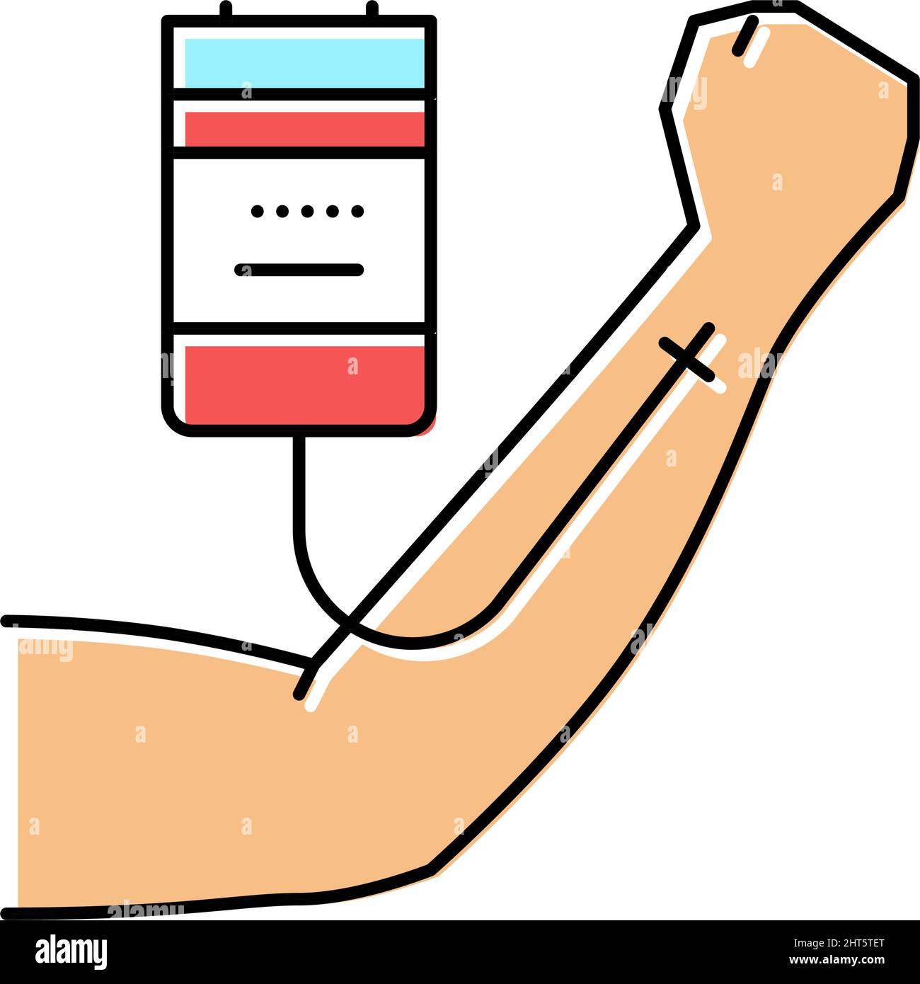 transfusions of red blood cells color icon vector illustration Stock ...