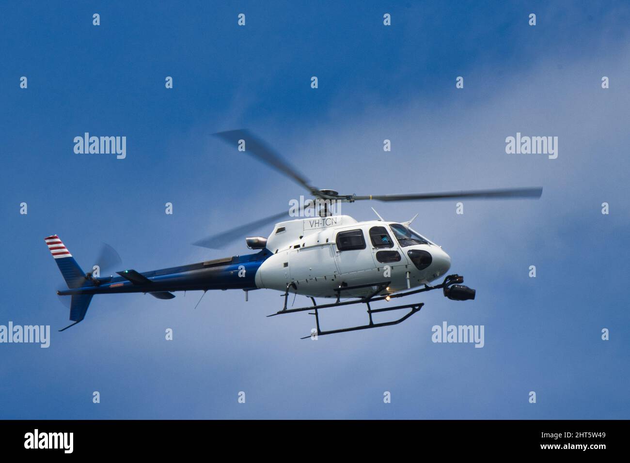 Tv helicopter filming camera hi-res stock photography and images - Alamy
