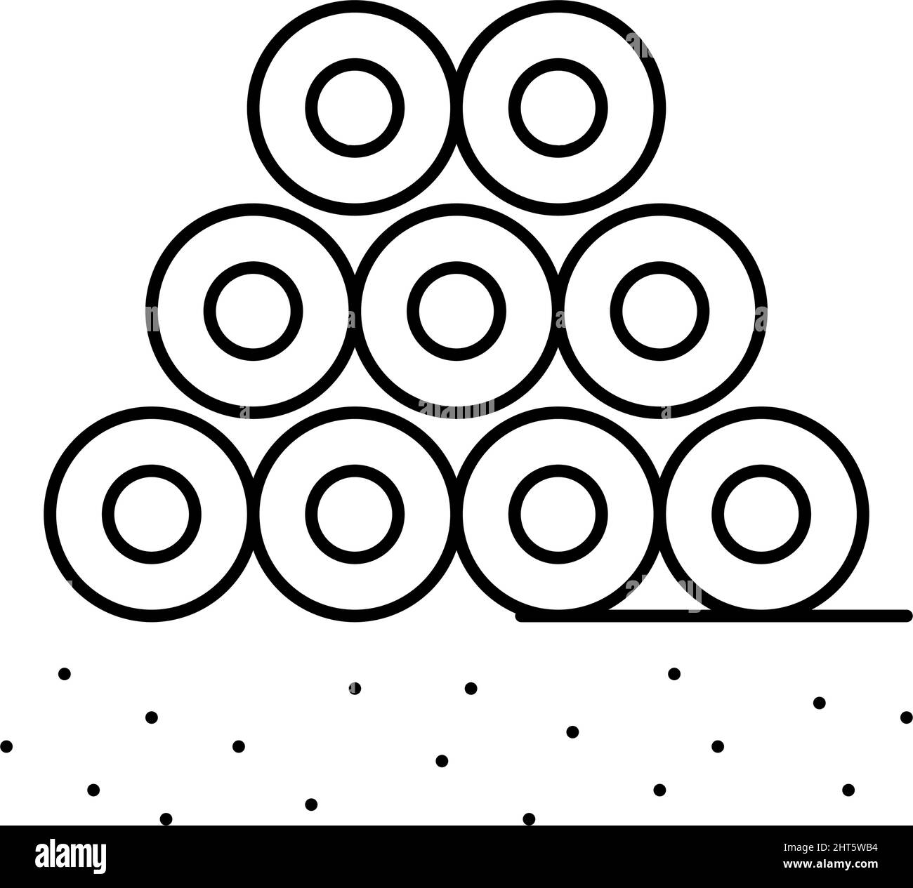 pipeline heap line icon vector illustration Stock Vector Image & Art ...