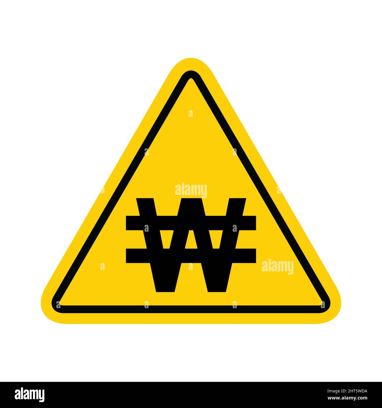 Won south korea icon, money krw finance cash income design, currency ...