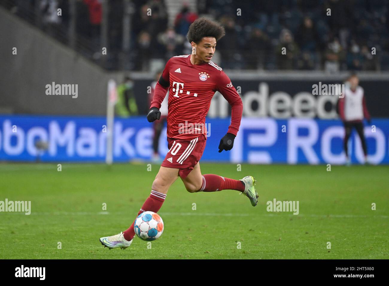 Frankfurt, Deutschland. 26th Feb, 2022. Leroy SANE (FC Bayern Munich ...