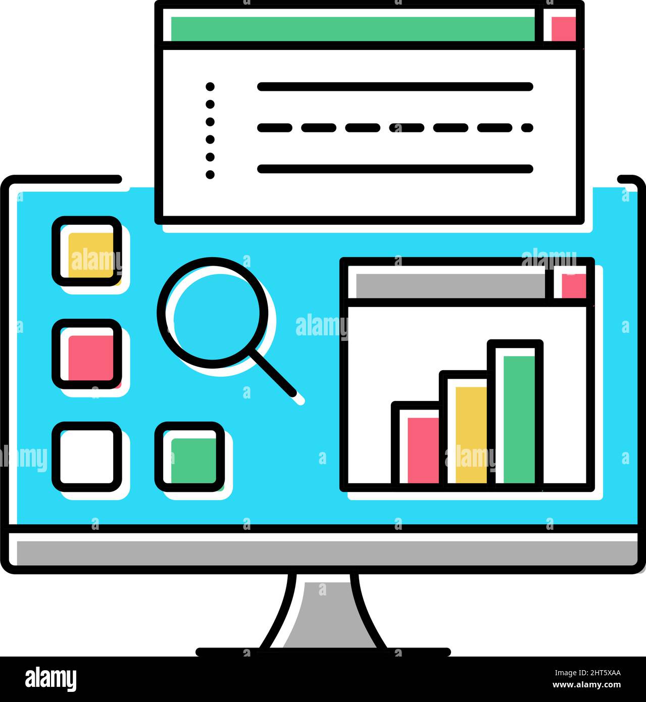 desktop applications color icon vector illustration Stock Vector Image ...
