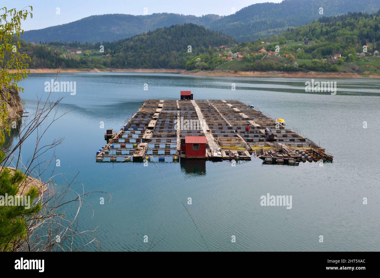Picture of a timber rafting Stock Photo - Alamy