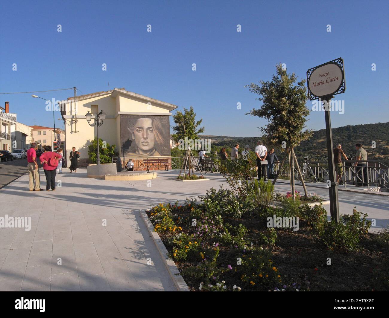 Siligo, Sardinia. Square Maria Carta (Sardinian folksinger 1934-1994 ...