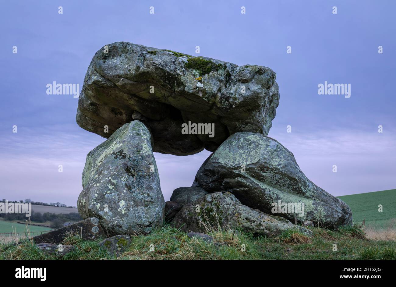 Devils Den burial tomb on the Marlborough Downs Wiltshire south west ...