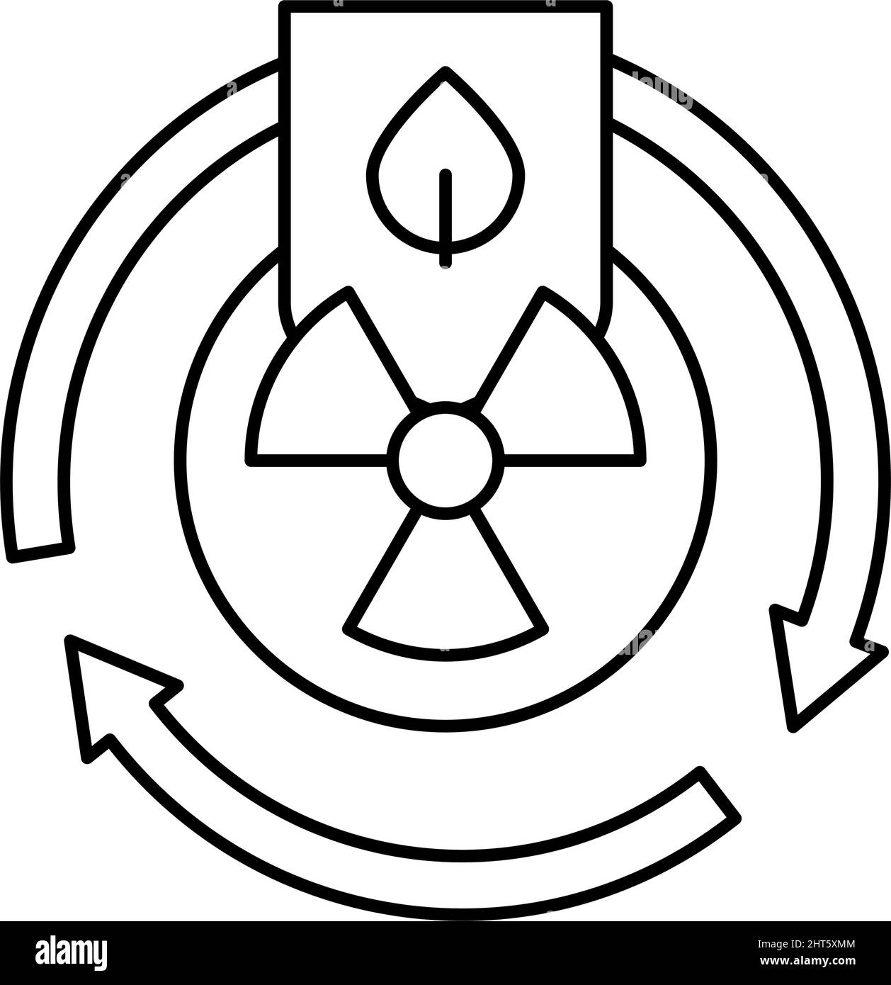 hazardous materials management line icon vector illustration Stock ...