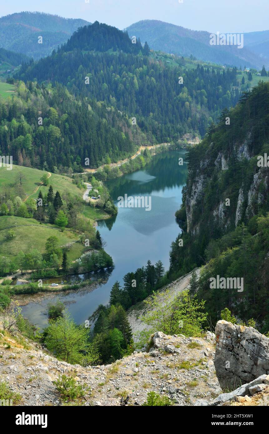 Mesmerizing view of lake in the Tara mountain, Serbia Stock Photo - Alamy