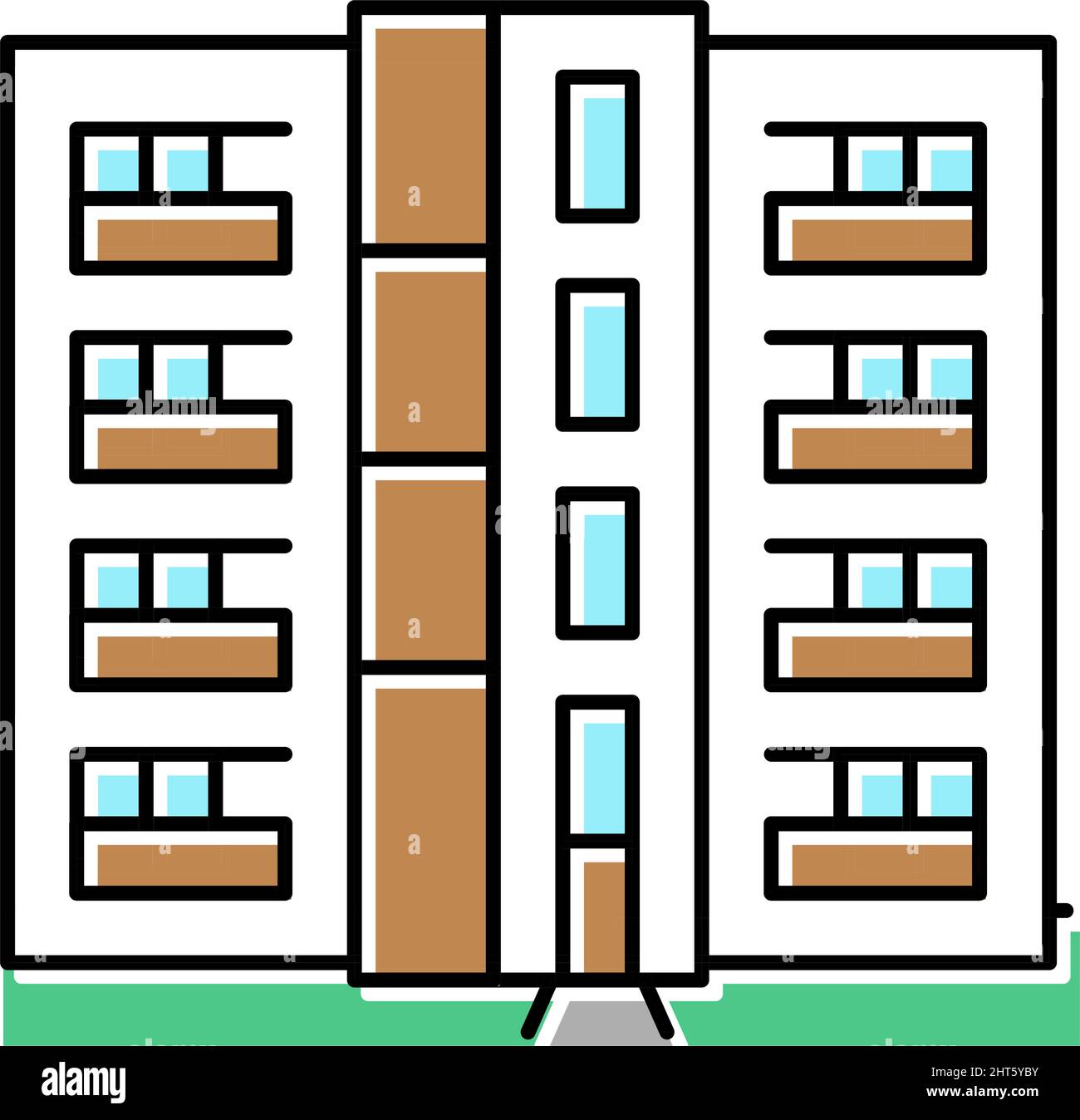 condo house color icon vector illustration Stock Vector Image & Art - Alamy