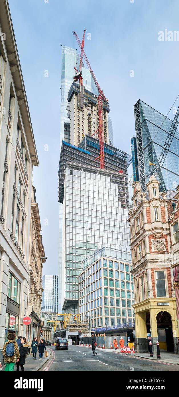 8 Bishopsgate, City of London, England, a skyscraper under construction ...
