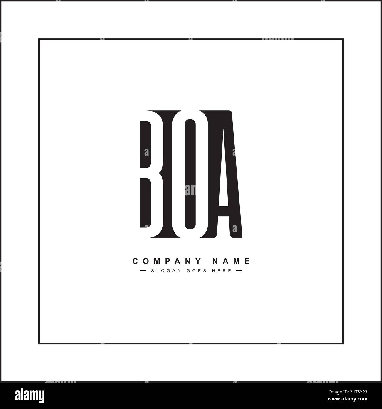 Initial letter boa Stock Vector Images - Alamy