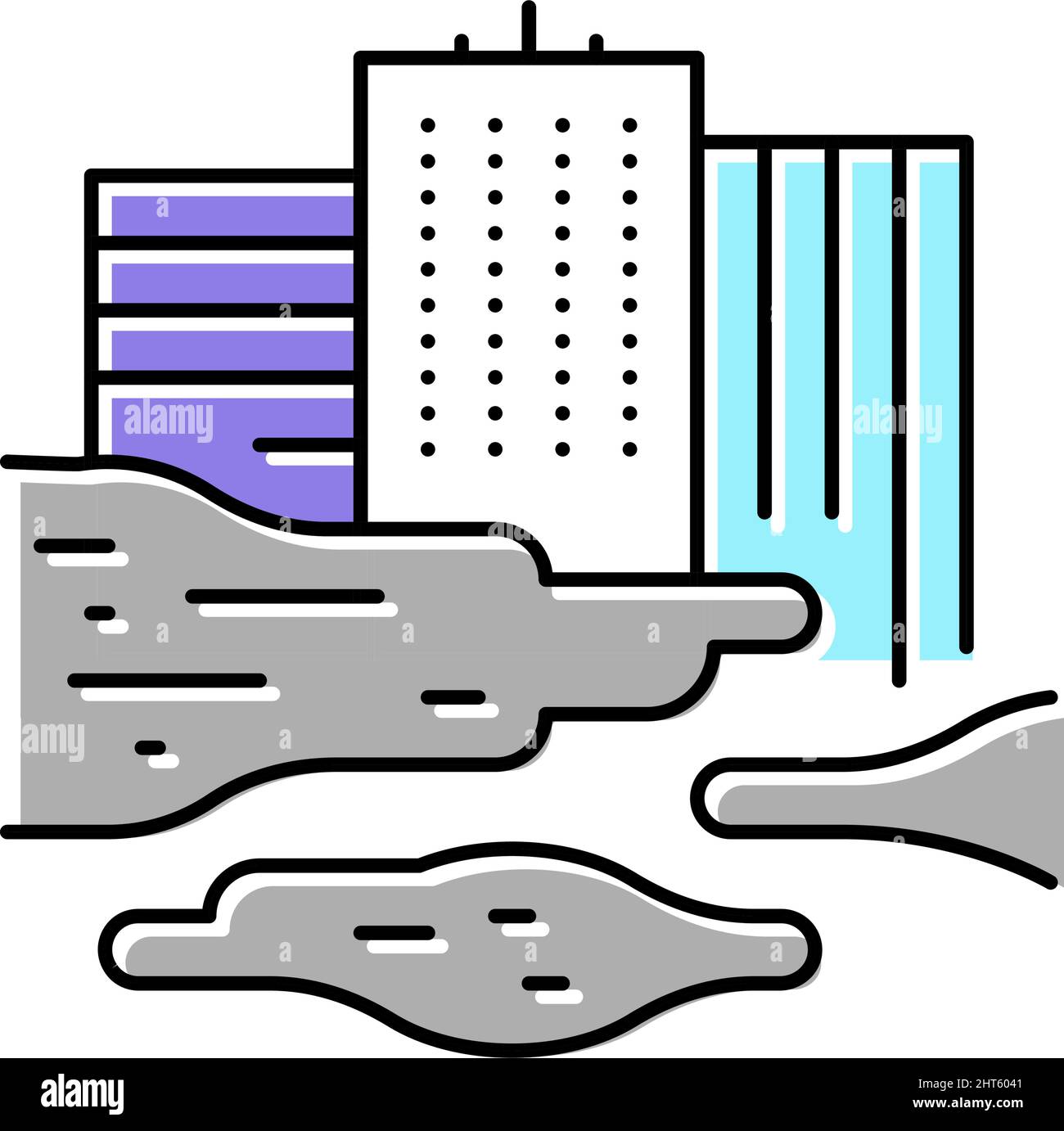 urban smog smoke color icon vector illustration Stock Vector Image ...