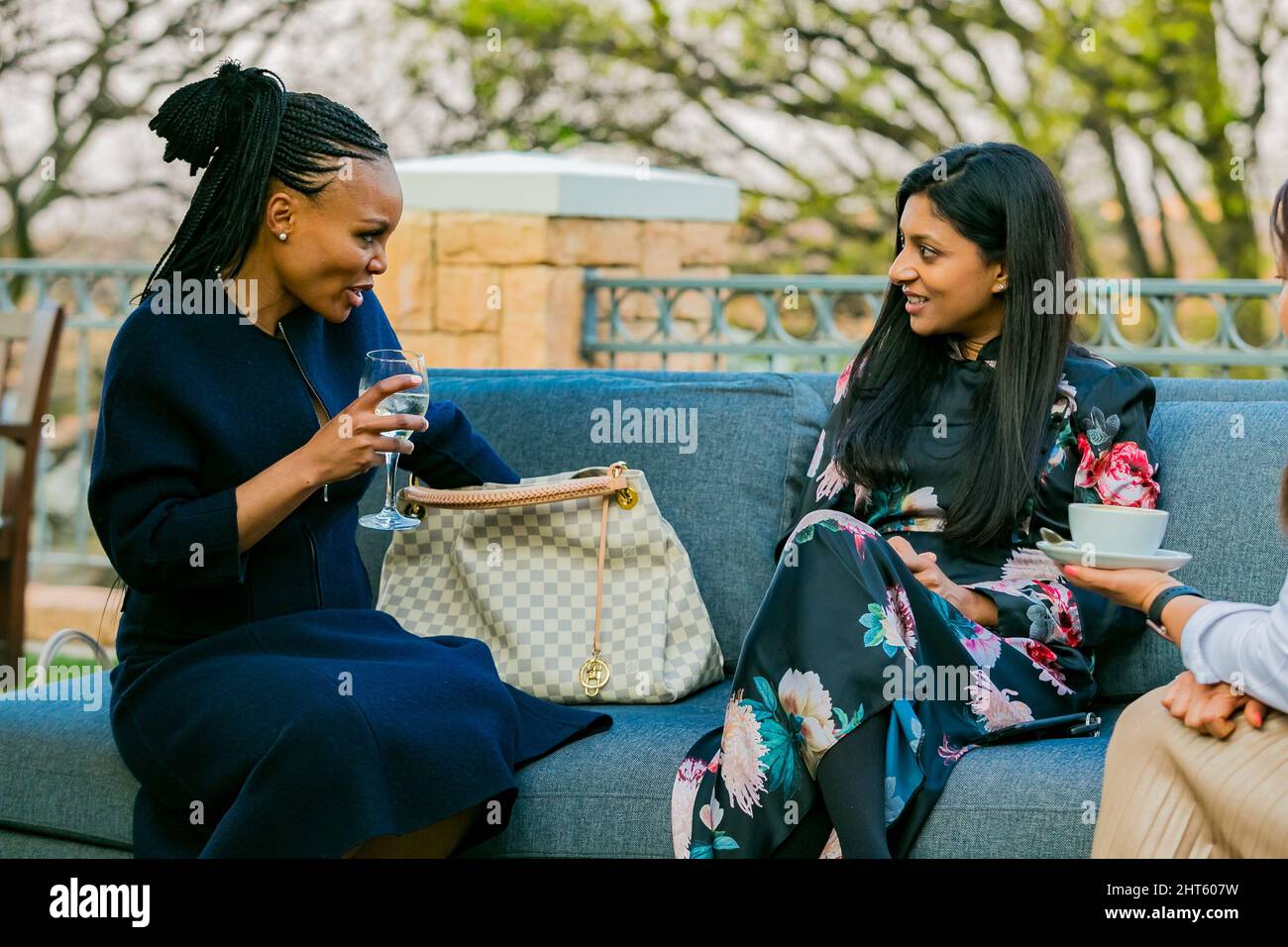 VIP guests mingling at outdoor social event in Johannesburg, South ...