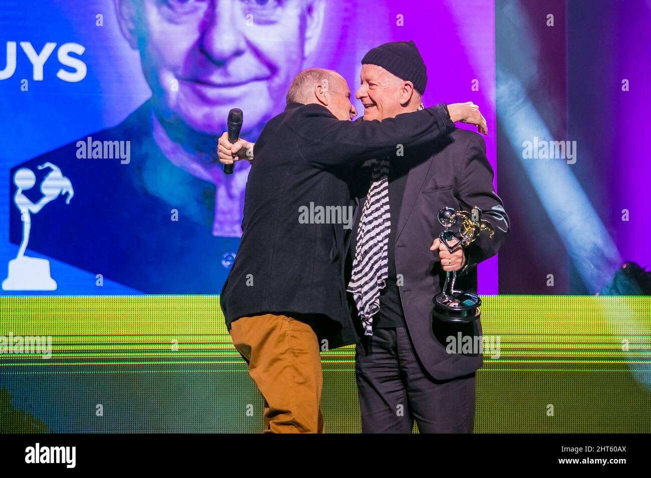 Pieter Dirk Uys receiving a lifetime achievement award from musical ...