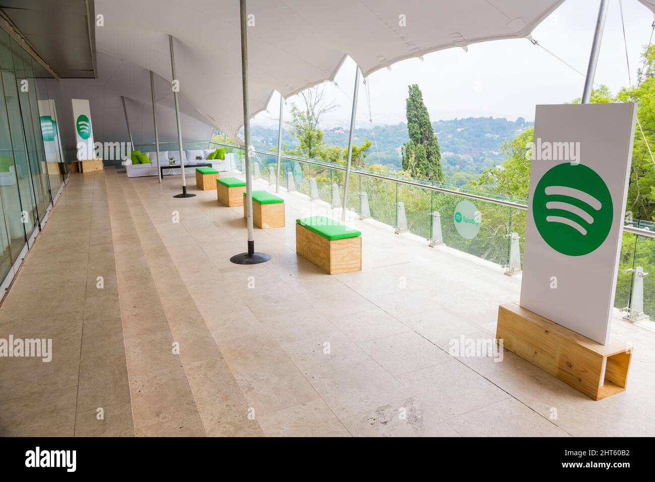 Spotify branded decoration at small events venue in Johannesburg, South ...