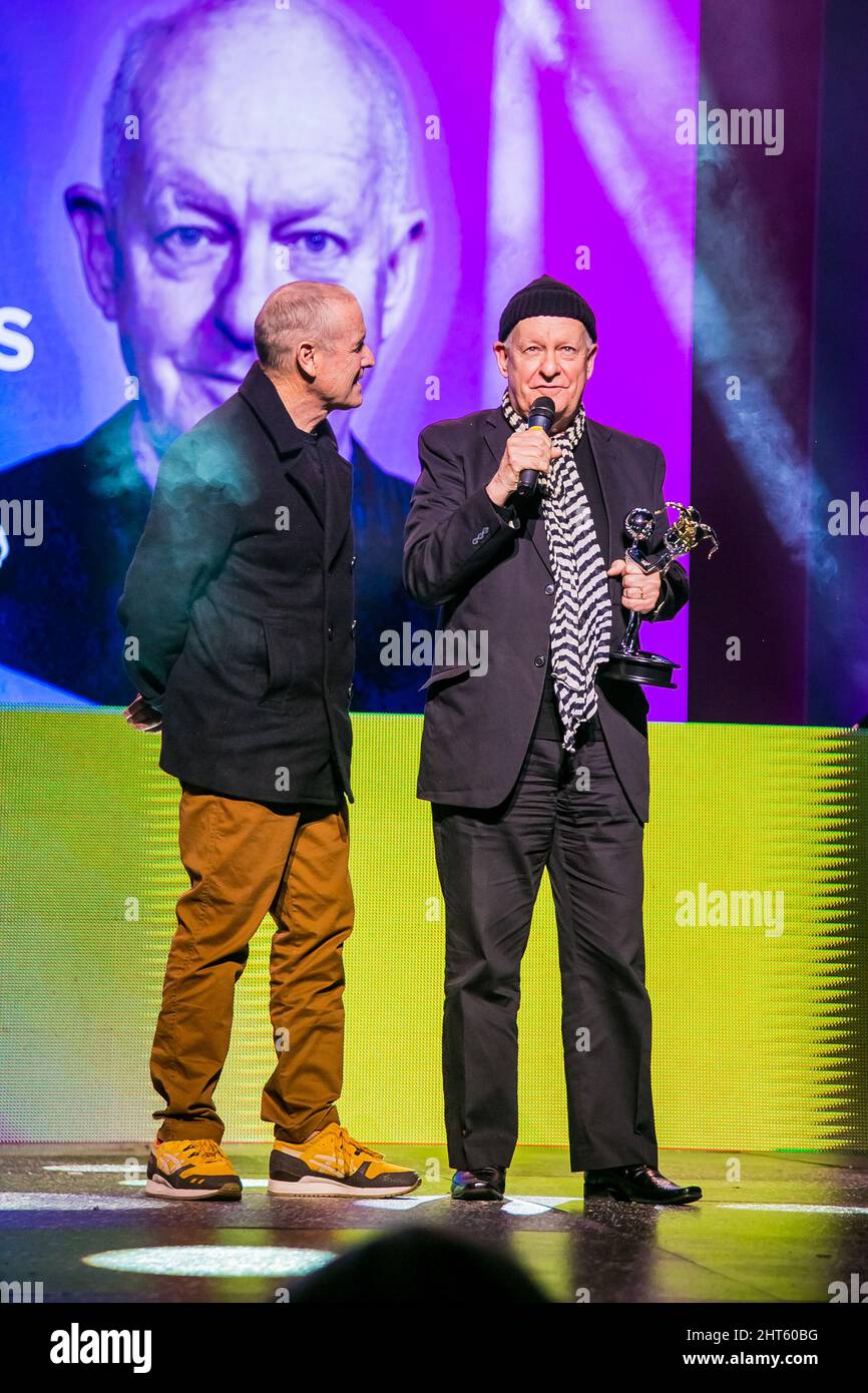 Pieter Dirk Uys receiving a lifetime achievement award from musical ...