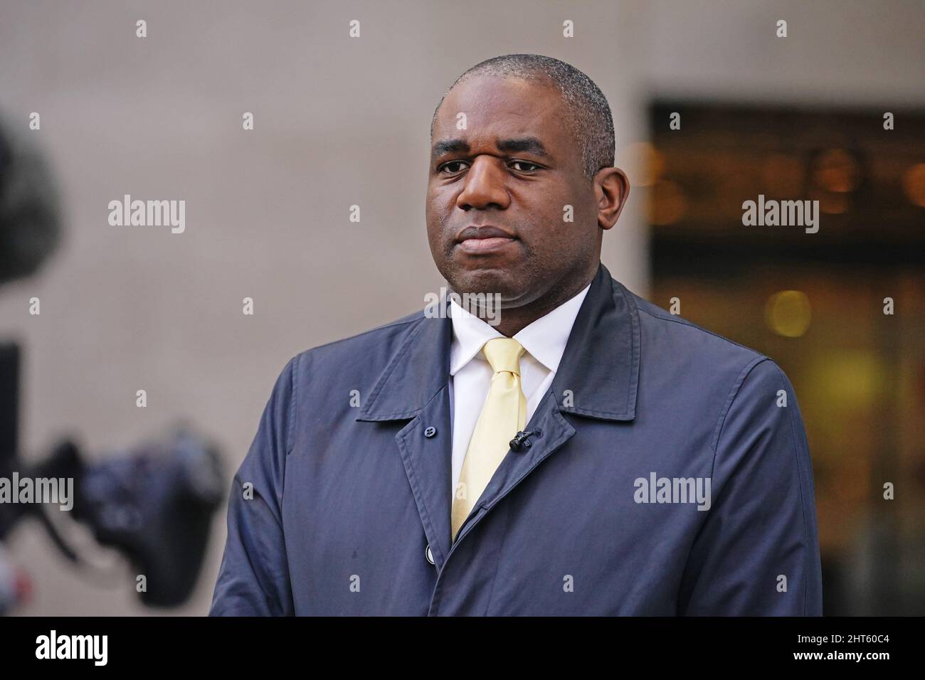 Shadow foreign secretary David Lammy arrives at BBC Broadcasting House ...