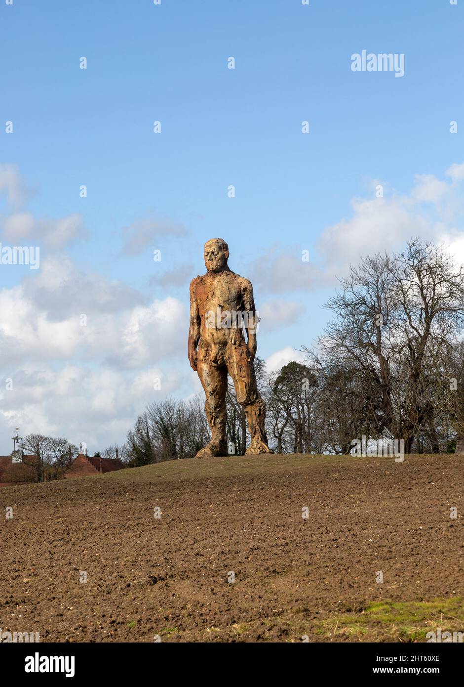 'Yoxman' huge bronze sculpture by Laurence Edwards, Yoxford, Suffolk ...