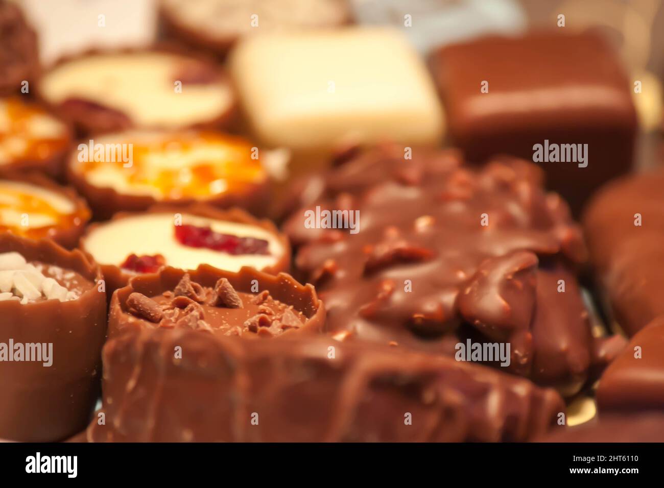 Variety of delicious chocolate candies Stock Photo - Alamy