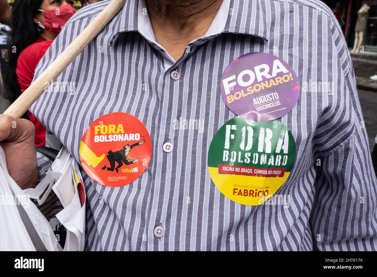 Group of people protesting against the government with banners, posters ...