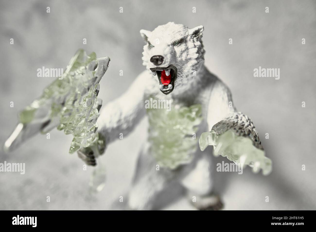 Blizzard Bear figure from Schleich Eldrador Creatures on a white ...