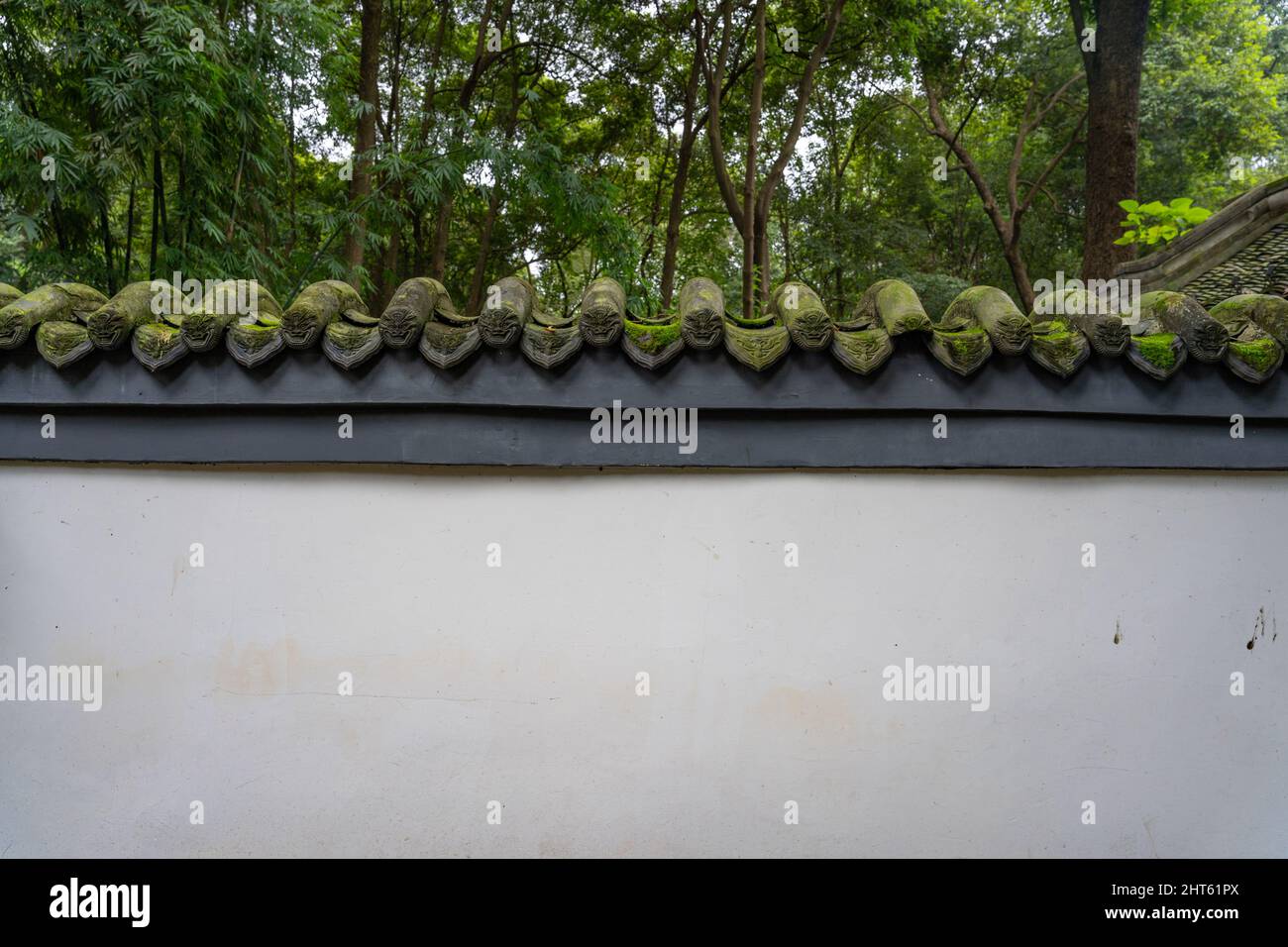 Closeup of a chinese fence with tiles Stock Photo - Alamy