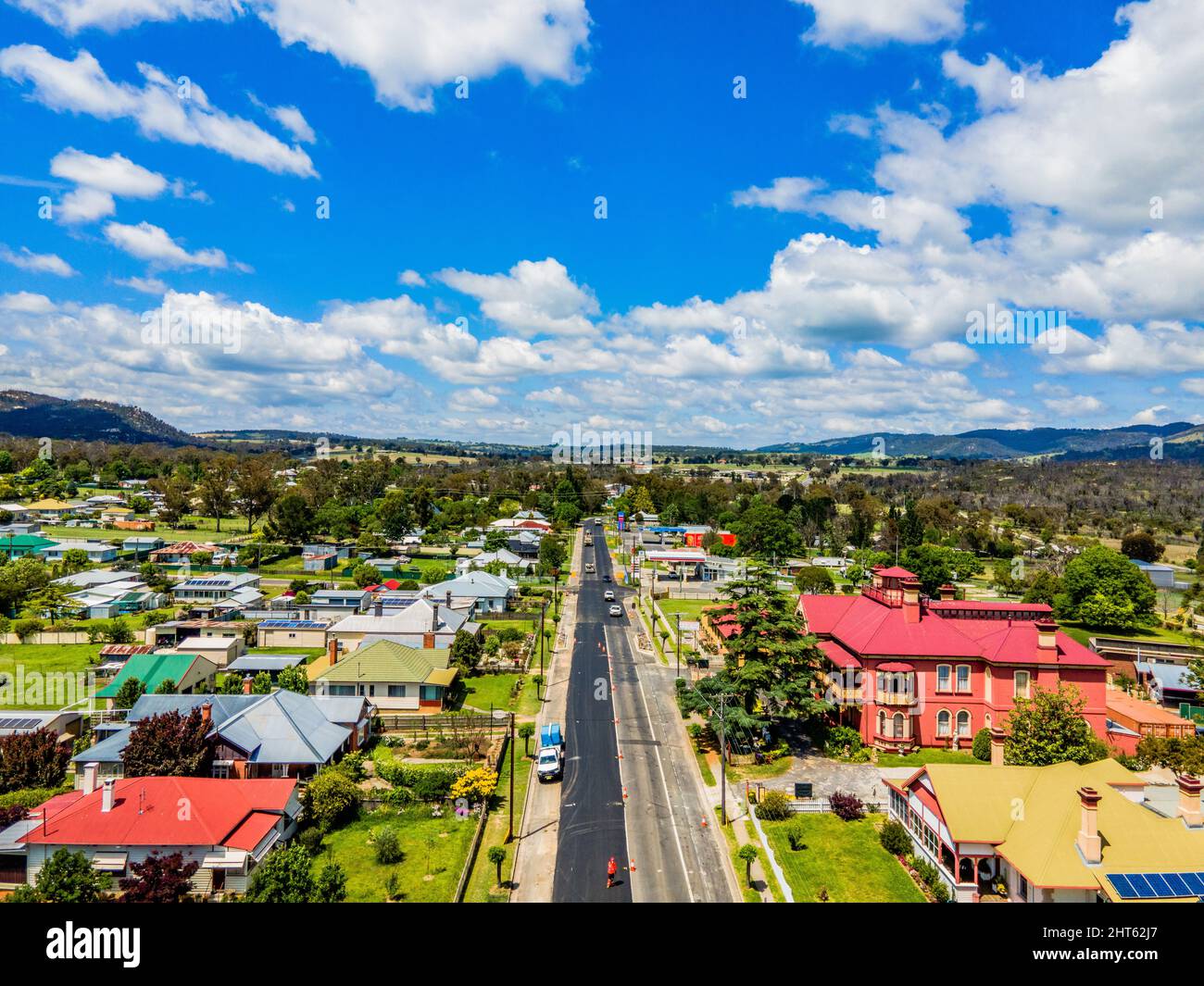 Aerial view of the Tenterfield, Australia on a sunny day Stock Photo ...