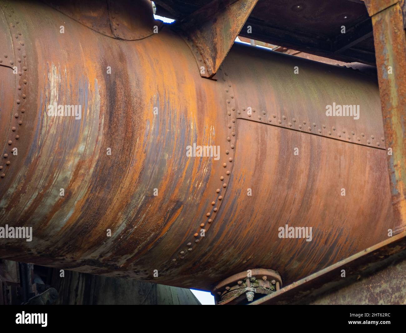 Closeup of a rusted old pipe in an industrial site Stock Photo - Alamy