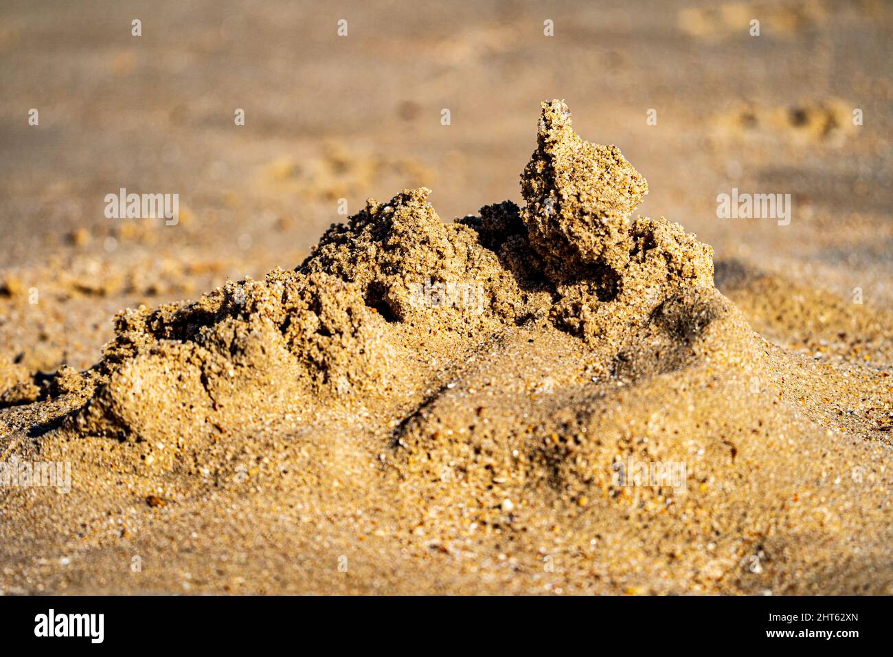 Built Up Sand On Beach Stock Photo - Alamy
