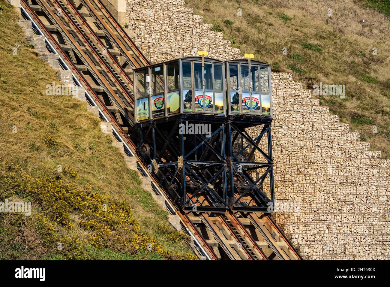 Beach Cliff Lift Bournemouth Beach Stock Photo - Alamy