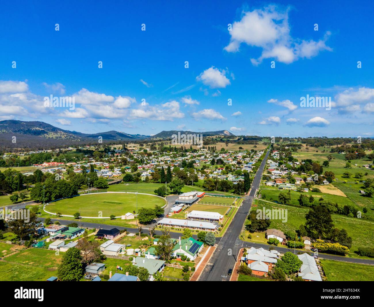 Aerial view of the Tenterfield, Australia on a sunny day Stock Photo ...