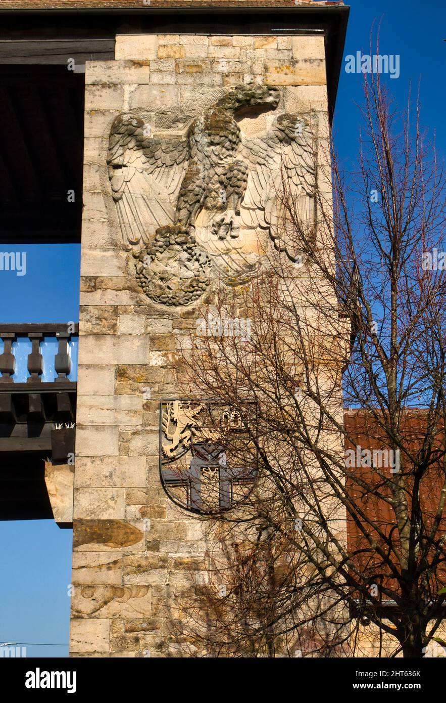 Side of the German Wine Gate (Deutsches Weintor) in Schweigen ...