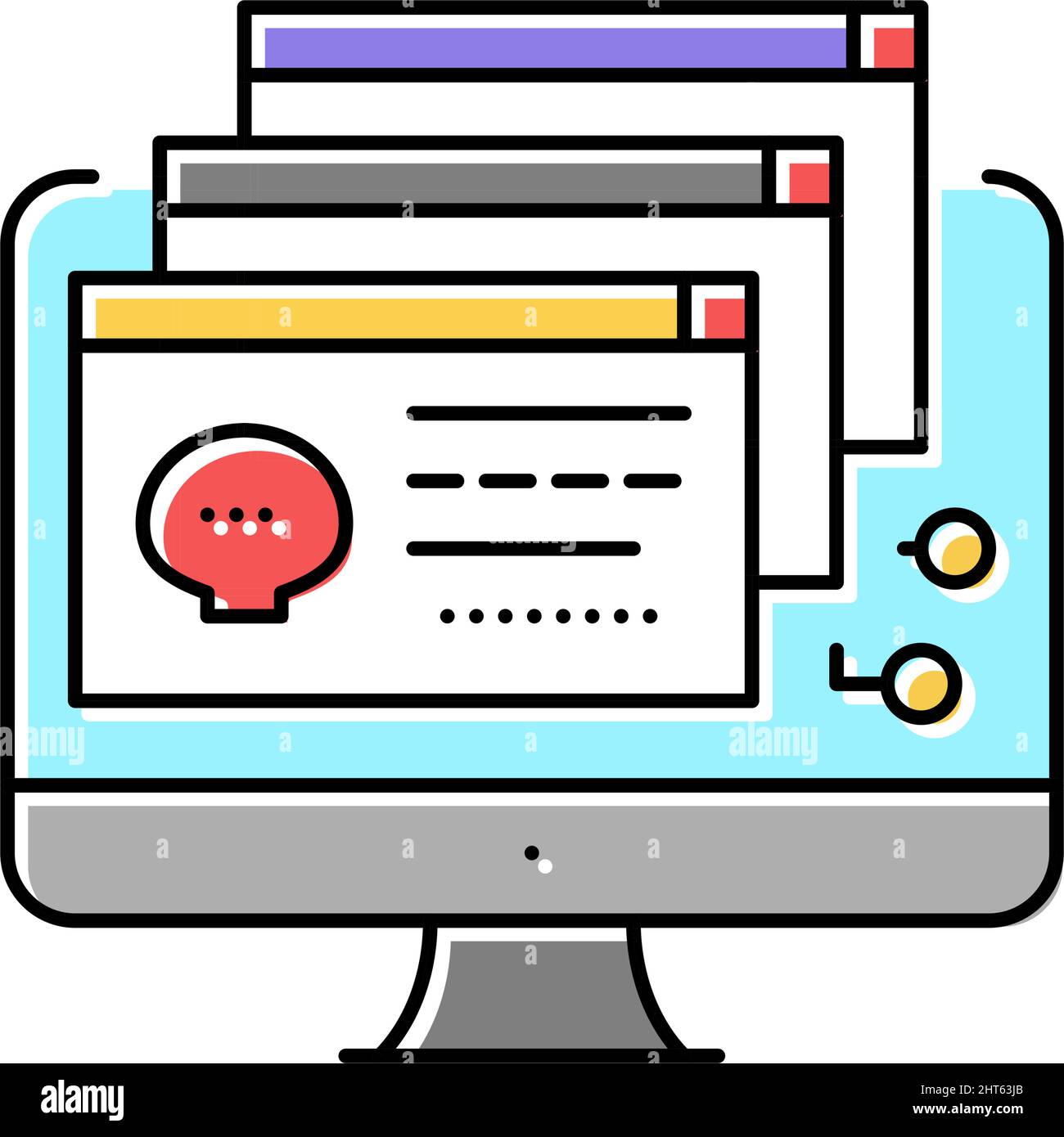 malware software color icon vector illustration Stock Vector Image ...