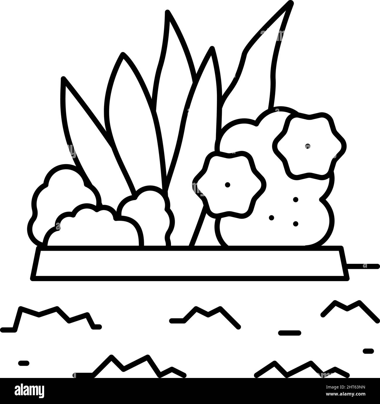 plant installation line icon vector illustration Stock Vector Image ...