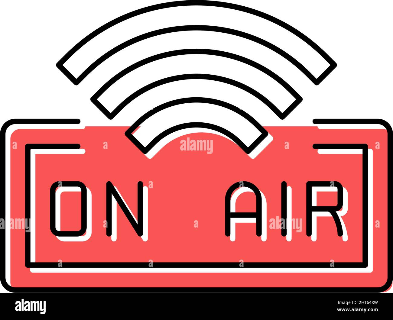 on air live radio podcast color icon vector illustration Stock Vector ...