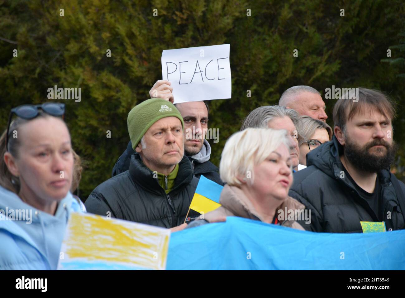 Anti war protest Bansko Stock Photo - Alamy
